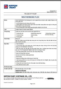 Nippon WEATHERBOND FLEX - Sơn dự án nippon sơn ngoại thất co giãn chống nứt